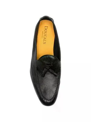 DOUCAL'S Tassel-detail Grained-leather Loafers