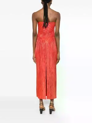 Cult Gaia Ashika Pleated Strapless Dress