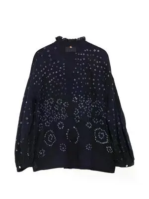 Antik Batik Bandini Ruffled High Neck Blouse