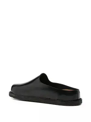 BIRKENSTOCK Polished Leather Slip-on Clogs