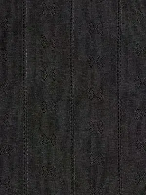 GANNI Pointelle-knit Cardigan - Black