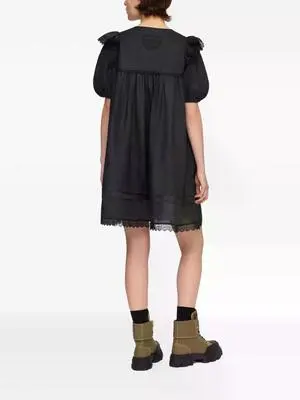 GANNI Ruffled Lace-trim Dress
