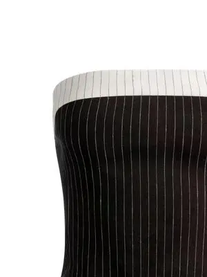 Alice + Olivia Kelly Pinstripe-pattern Strapless Top - Black