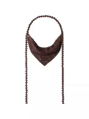 LEMAIRE Beaded Bandana-style Necklace - Brown