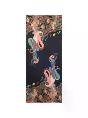 Etro Jacquard-paisley Motif Scarf - Blue