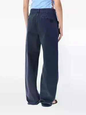 Miu Miu Logo-embroidered Trousers