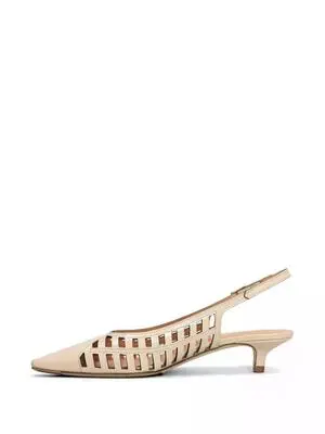 JULIE DEE Cut-out Slingback Pumps - Neutrals