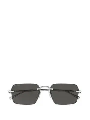 Gucci Rectangle-frame Sunglasses - Silver