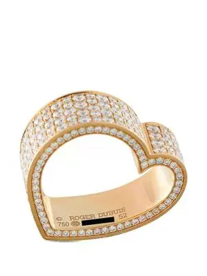 ROGER DUBUIS 18k Yellow Diamond Heart Ring