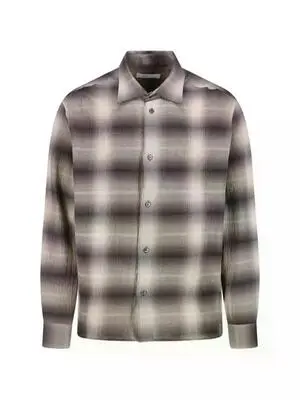 BERNER KUHL Check-pattern Crinkled-finish Shirt