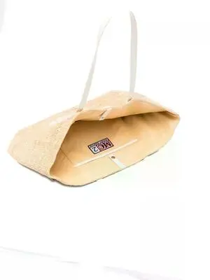 MC2 SAINT BARTH Raffia Logo-patch Shoulder Bag - Neutrals