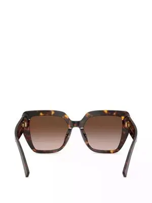 Dolce & Gabbana Tortoiseshell Square Frame Sunglasses - Brown