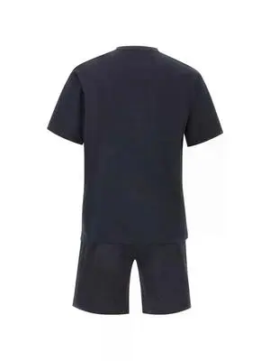 BOSS Monogram-print Cotton Pajamas - Blue