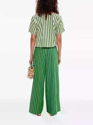 SIMONMILLER Thorne Stripe-print Cotton Trousers