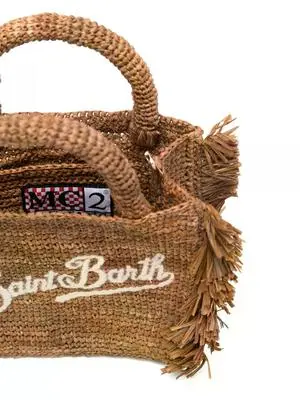 MC2 SAINT BARTH Mini Raffia Tote Bag