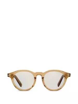 TOM FORD Alternative Fit Round-frame Sunglasses - Neutrals