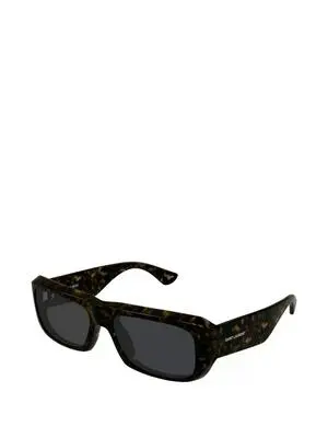 Saint Laurent Rectangular Frame Sunglasses - Brown