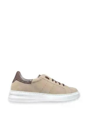 CALCE Panelled Suede Sneakers - Brown