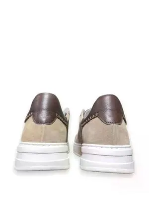 CALCE Panelled Suede Sneakers - Brown