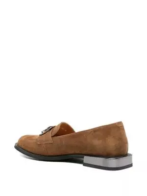 LINDA BAUMANN Buckle-detail Loafers - Brown
