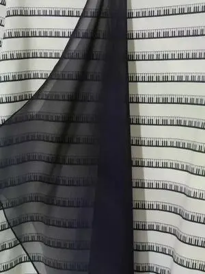 Undercover Piano-print Draped-panel Top