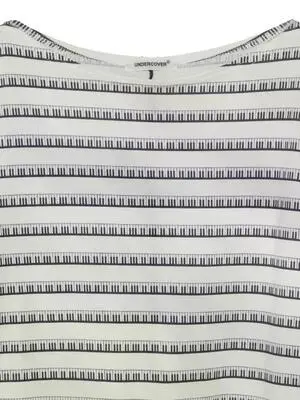 Undercover Piano-print Draped-panel Top