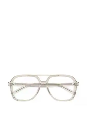 Saint Laurent Geometric Frame Glasses - Neutrals