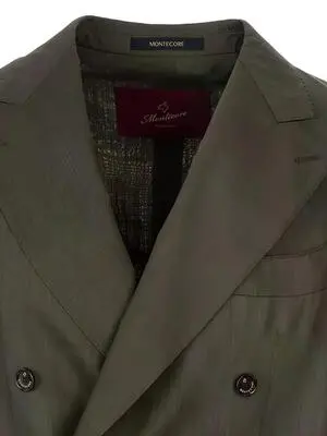 MONTECORE Double-breasted Peak-lapels Blazer