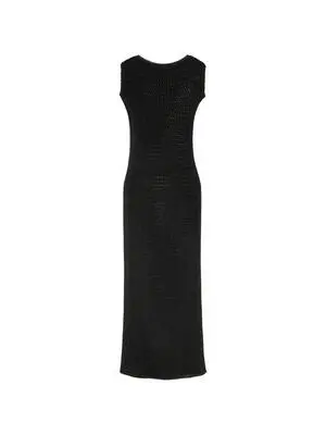 DELOS Lyra Open-knit Sleeveless Dress - Black