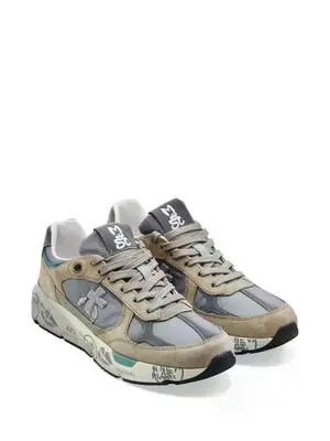 Premiata Mase 25 Logo-patch Panelled Sneakers - Neutrals