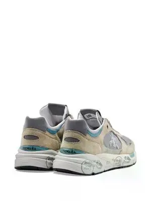 Premiata Mase 25 Logo-patch Panelled Sneakers - Neutrals