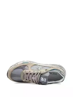 Premiata Mase 25 Logo-patch Panelled Sneakers - Neutrals