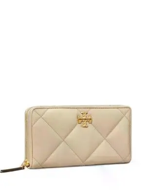 Tory Burch Kira Diamond-quilted Wallet - Neutrals