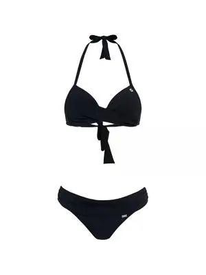 BANANA MOON Twist-detail Halterneck Bikini - Black