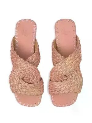 CastaÑer Braided Crossover-strap Flat Sandals