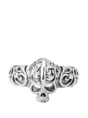Emanuele Bicocchi Engraved Skull Ring - Silver