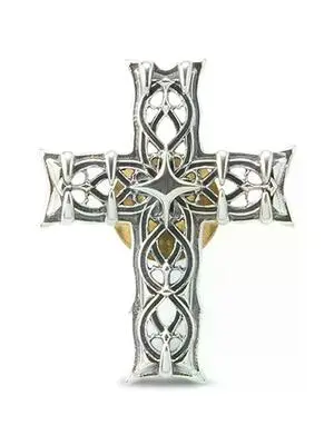 Emanuele Bicocchi Small Notre-dame Cross Brooch - Silver