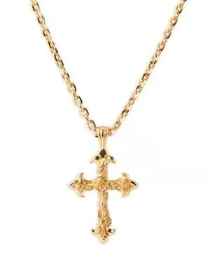 Emanuele Bicocchi Rose Cross Pendant Necklace - Gold