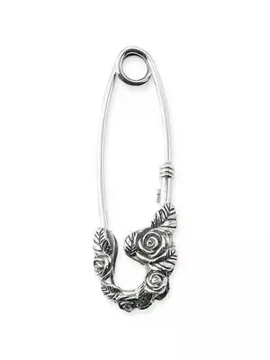 Emanuele Bicocchi Rose Safety-pin Brooch - Silver