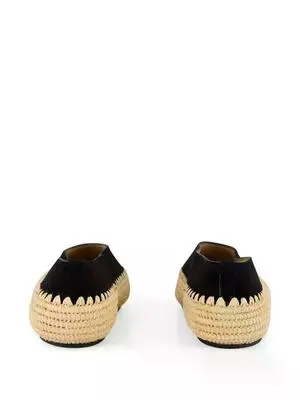 Gabriela Hearst Strength Suede And Raffia Loafers - Neutrals
