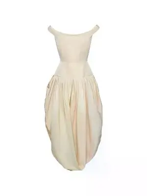Magda Butrym Off-shoulder Bubble-skirt Draped Dress