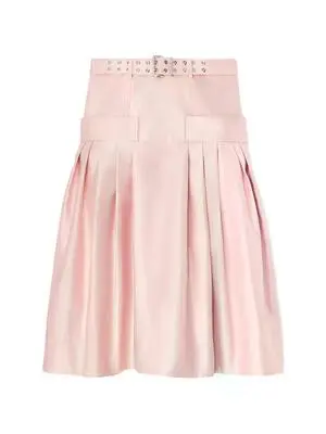 GANNI Belted Pleated Skirt