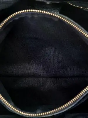 Burberry Leather And House Check Banner Satchel - Black