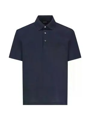 Zegna Short-sleeve Piqué Polo Shirt - Blue