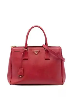 Prada 2000-2010 Medium Saffiano Lux Galleria Double Zip Satchel