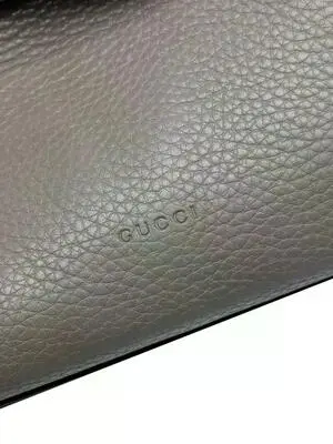 Gucci 2016-2025 Small Leather Bamboo Daily Satchel - Grey