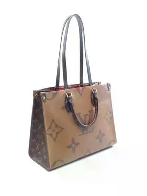 LOUIS VUITTON 2020 Monogram Reverse Giant Onthego Mm Satchel - Brown