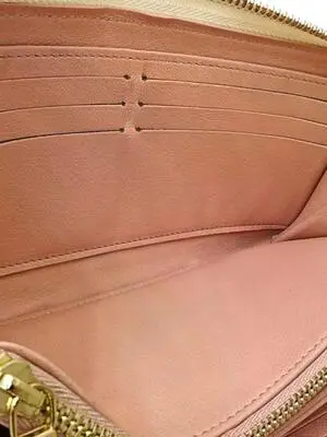 LOUIS VUITTON 2021-2026 Tricolor Monogram Embossed Lambskin Zippy Wallet Long Wallets - Brown