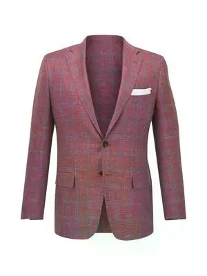 Kiton Check Pattern Front Pockets Jacket