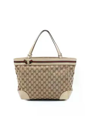 Gucci Gg Canvas Web Mayfair Tote Bag - Neutrals